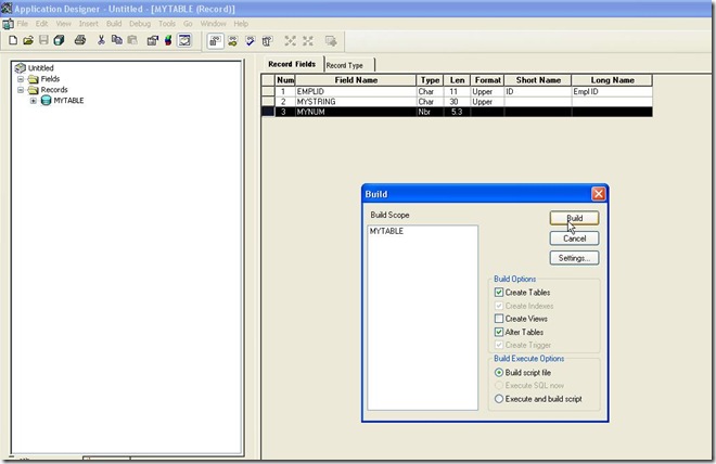 On The Peoplesoft Road: Peopletools 8.51 : on TABLE’s build